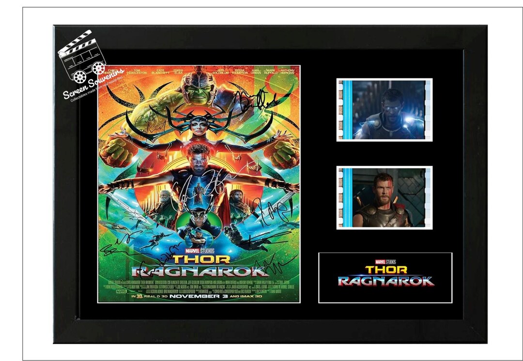 Thor Ragnarok Original Film Cell Display Cast Signed Amazing ...