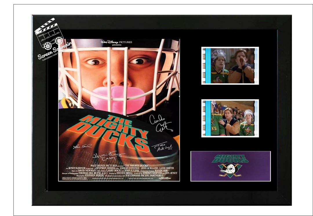 The Mighty Ducks Original Film Cell Display Cast Signed Amazing ...