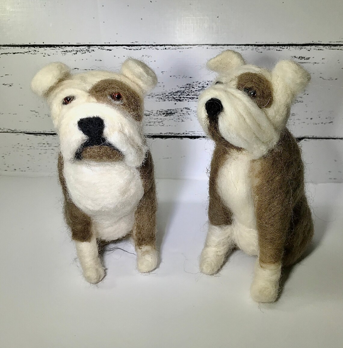 Needle Felted Bulldog Wool Felt English Bulldog Sitting - Etsy
