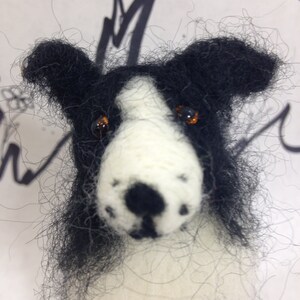 Needle Felted Collie Wool Felt Border Collie Sitting Dog | Etsy