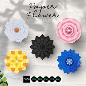 Giant Paper Flower Template SVG & PDF: DIY Rose Petal Pattern - Etsy