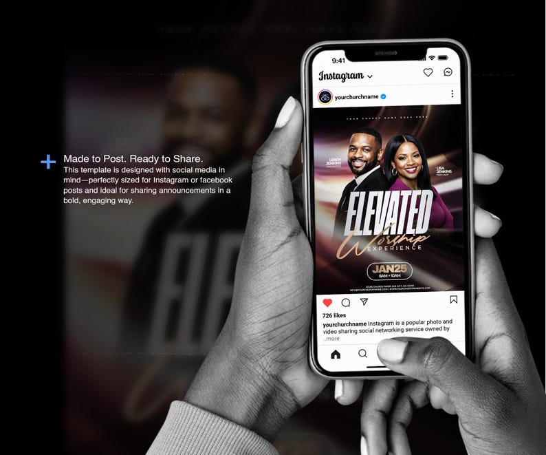 Elevated Worship Experience | Canva Flyer | Praise Service for In ...