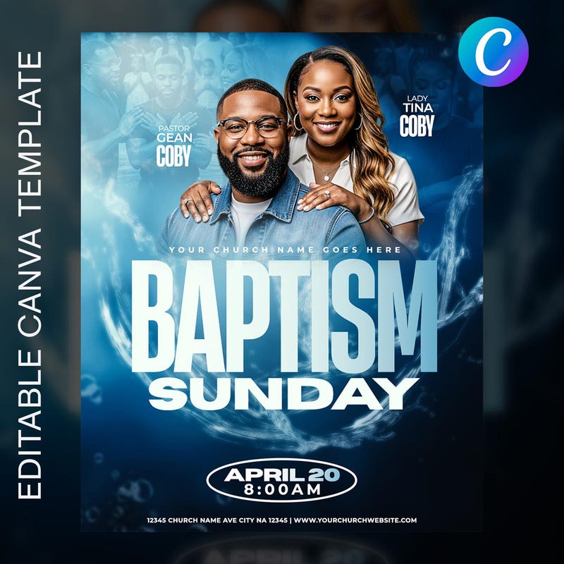 Baptism Flyer Templates - Etsy UK