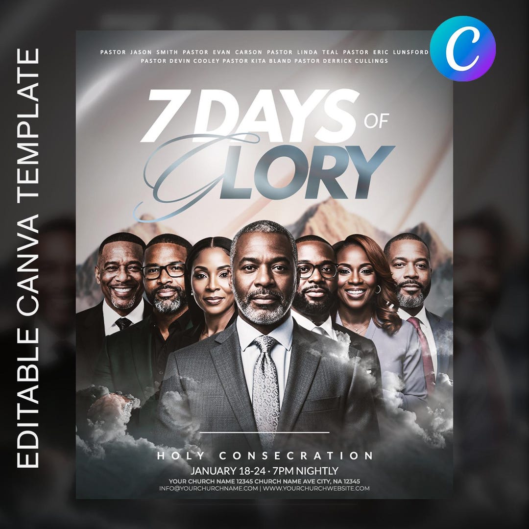 Holy Consecration Church Flyer | Canva Template | Prayer & Fasting - Etsy