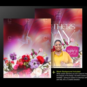 Mother’s Day Church Service Flyer Template – Elegant, Editable Design ...