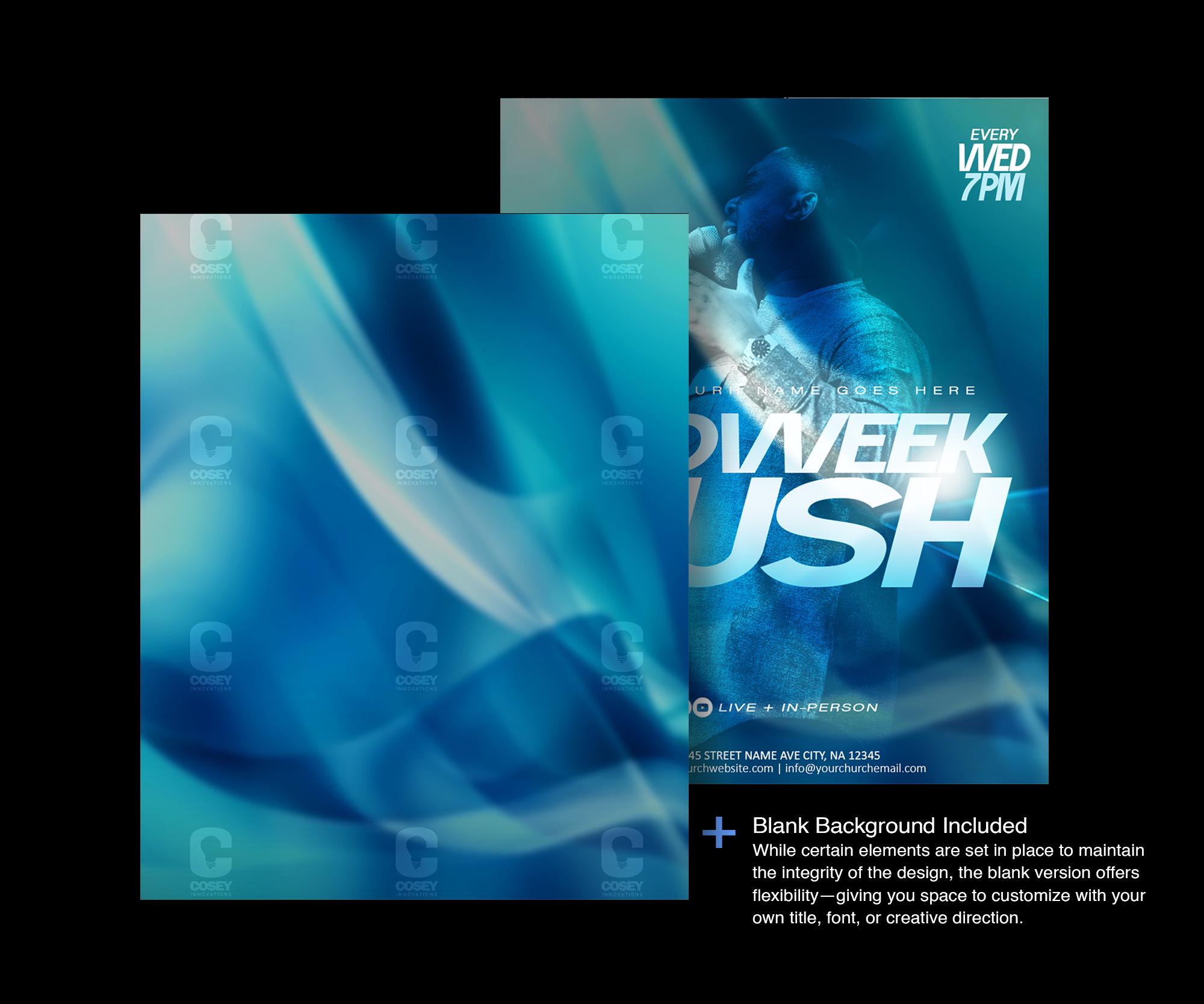 Midweek Push Church Flyer Template | Editable Canva & PSD | Bible Study ...
