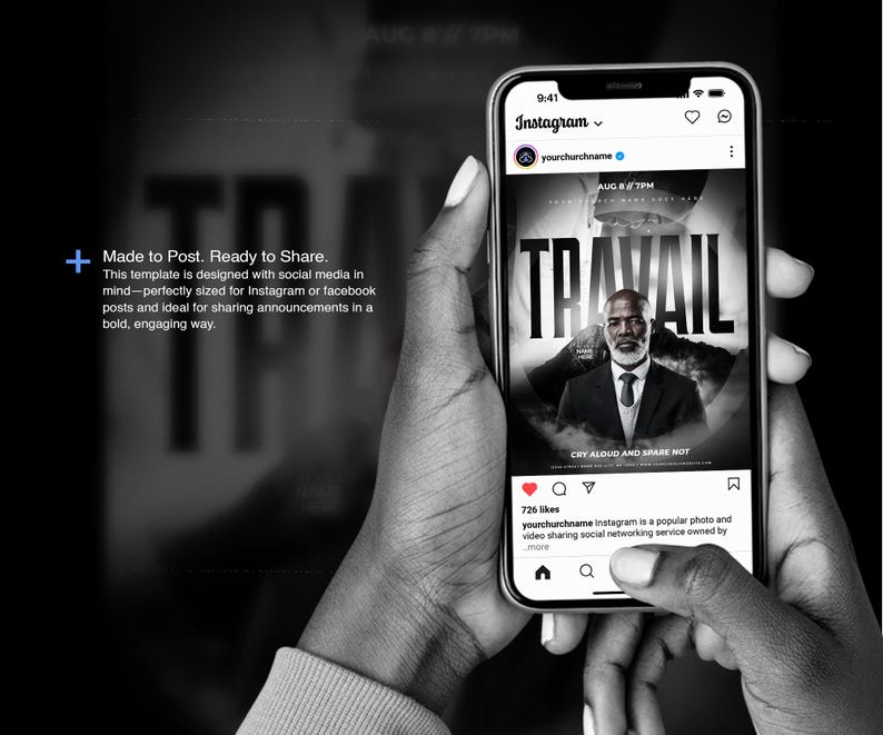 Travail Prayer Church Flyer Template: Editable Canva - Etsy Australia