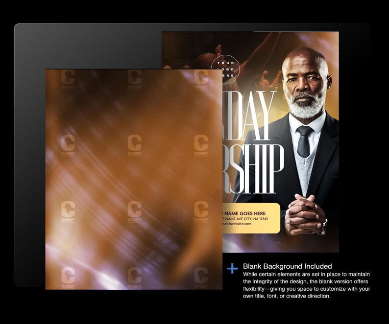 Sunday Worship Flyer Template: Editable Church Service Design (canva ...