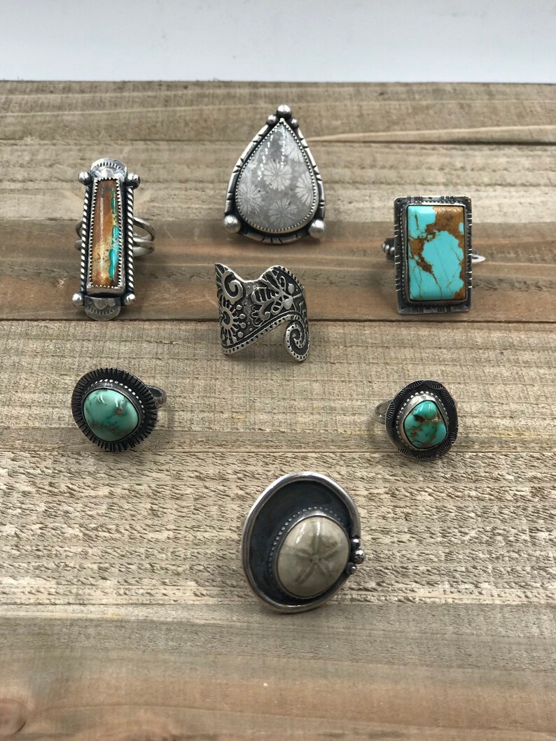 Kai-fossilized Sand Dollar Statement Ring - Etsy