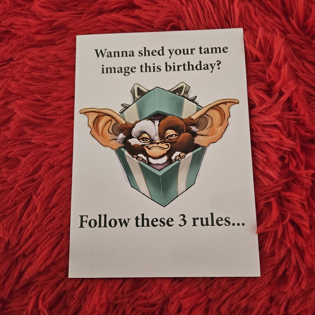 GREMLINS (gizmo) - Birthday Card - Etsy