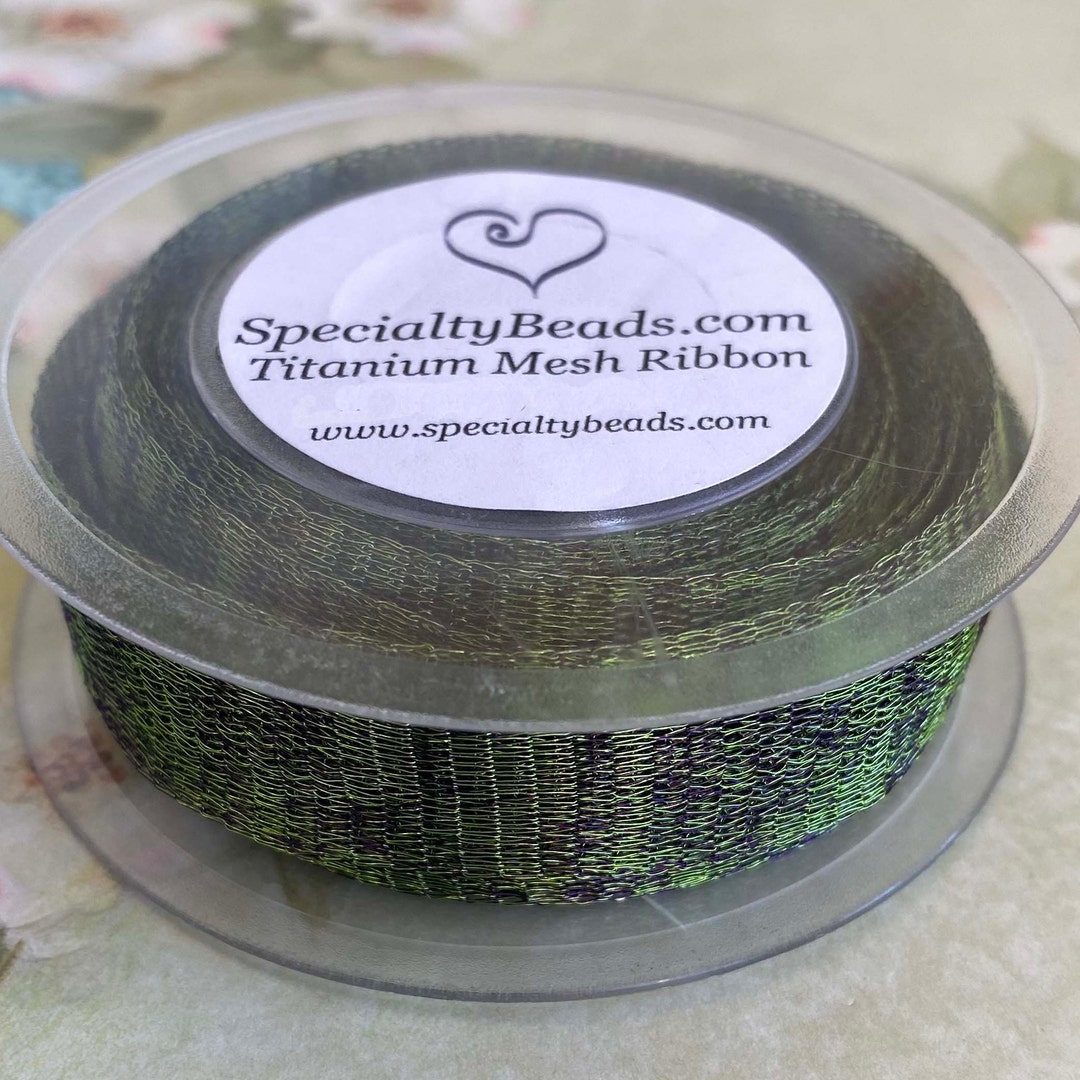 Titanium Mesh, 12mm Width, Forest Green, 5 Meter Spool, Titanium Mesh ...