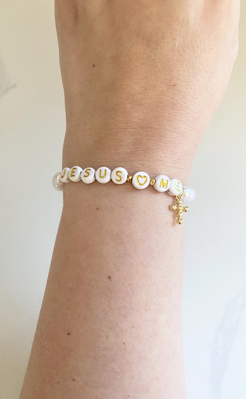 Jesus Loves You, Jesus Loves Me Bracelet With Optional Add-on of Dainty ...
