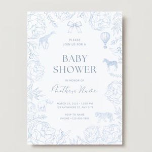 Blue Baby Shower Invitation - Etsy