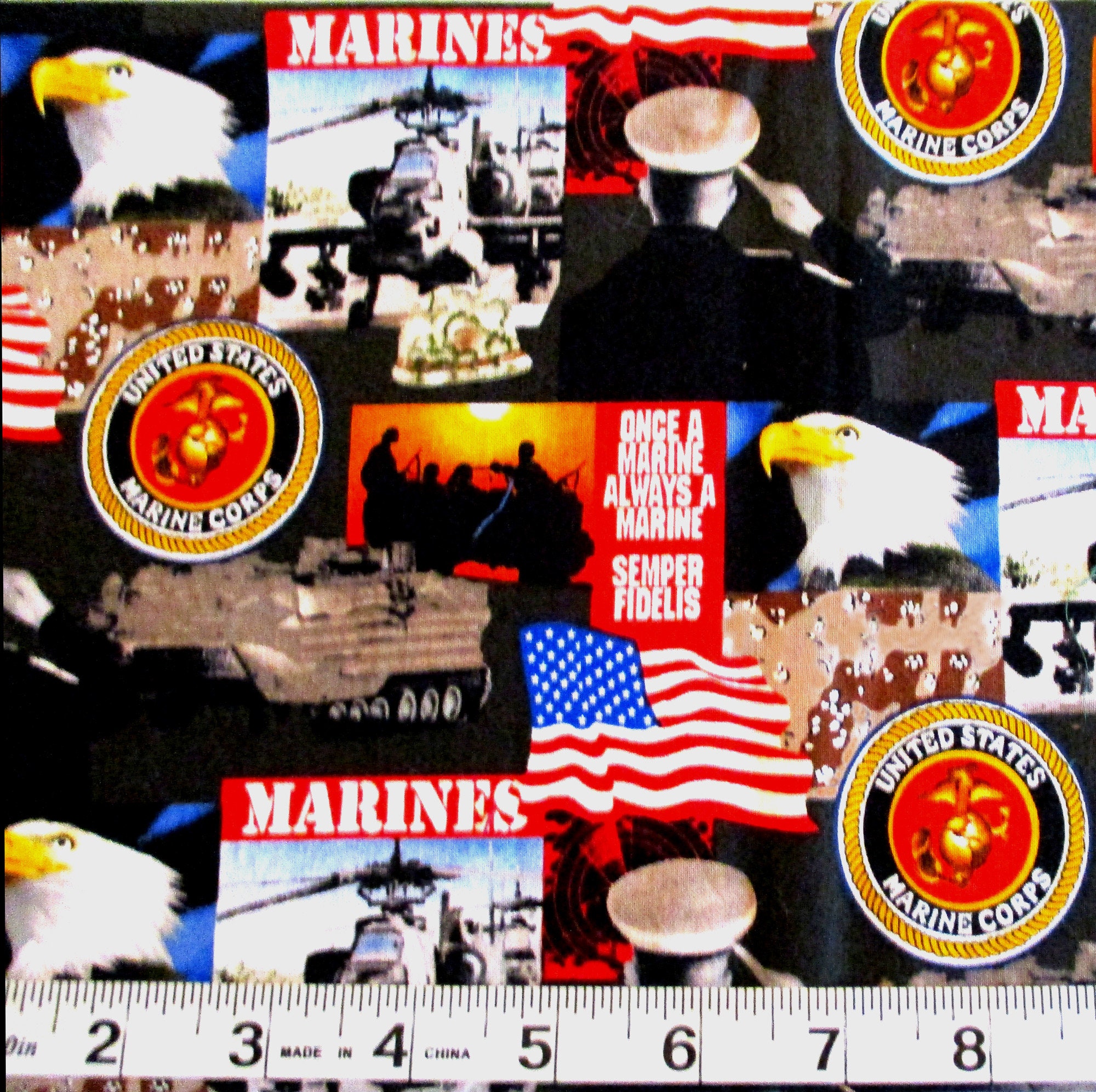 US Marines Officially Licensed Military Fabric by Sykel 100 - Etsy