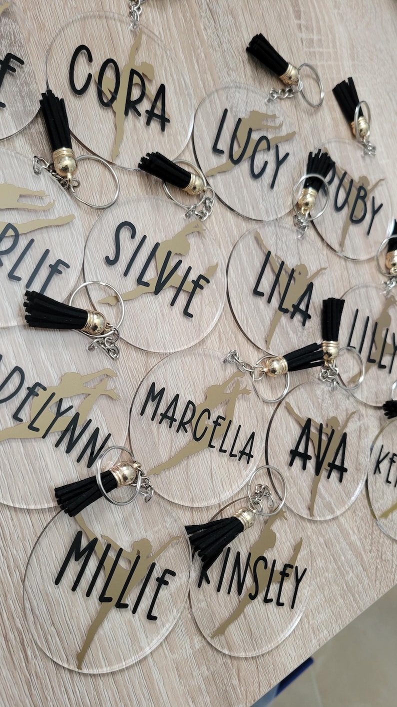 Personalized Dancer Keychains - Dance Team Gift - 1 Acrylic 3 Inch Ring ...