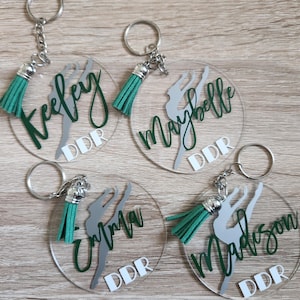 Personalized Dancer Keychains - Dance Team Gift - 1 Acrylic 3 Inch Ring ...