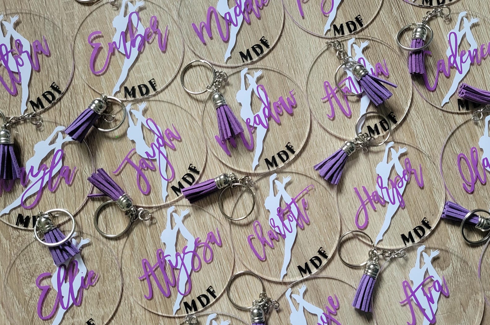 Personalized Dancer Keychains - Dance Team Gift - 1 Acrylic 3 Inch Ring ...