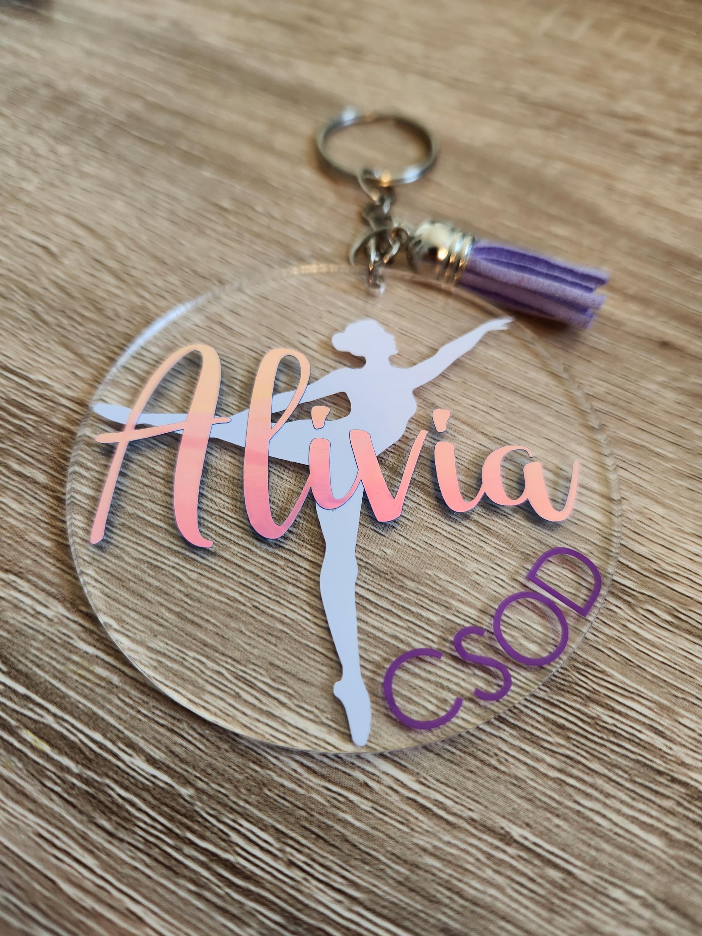 Personalized Dancer Keychains - Dance Team Gift - 1 Acrylic 3 Inch Ring ...