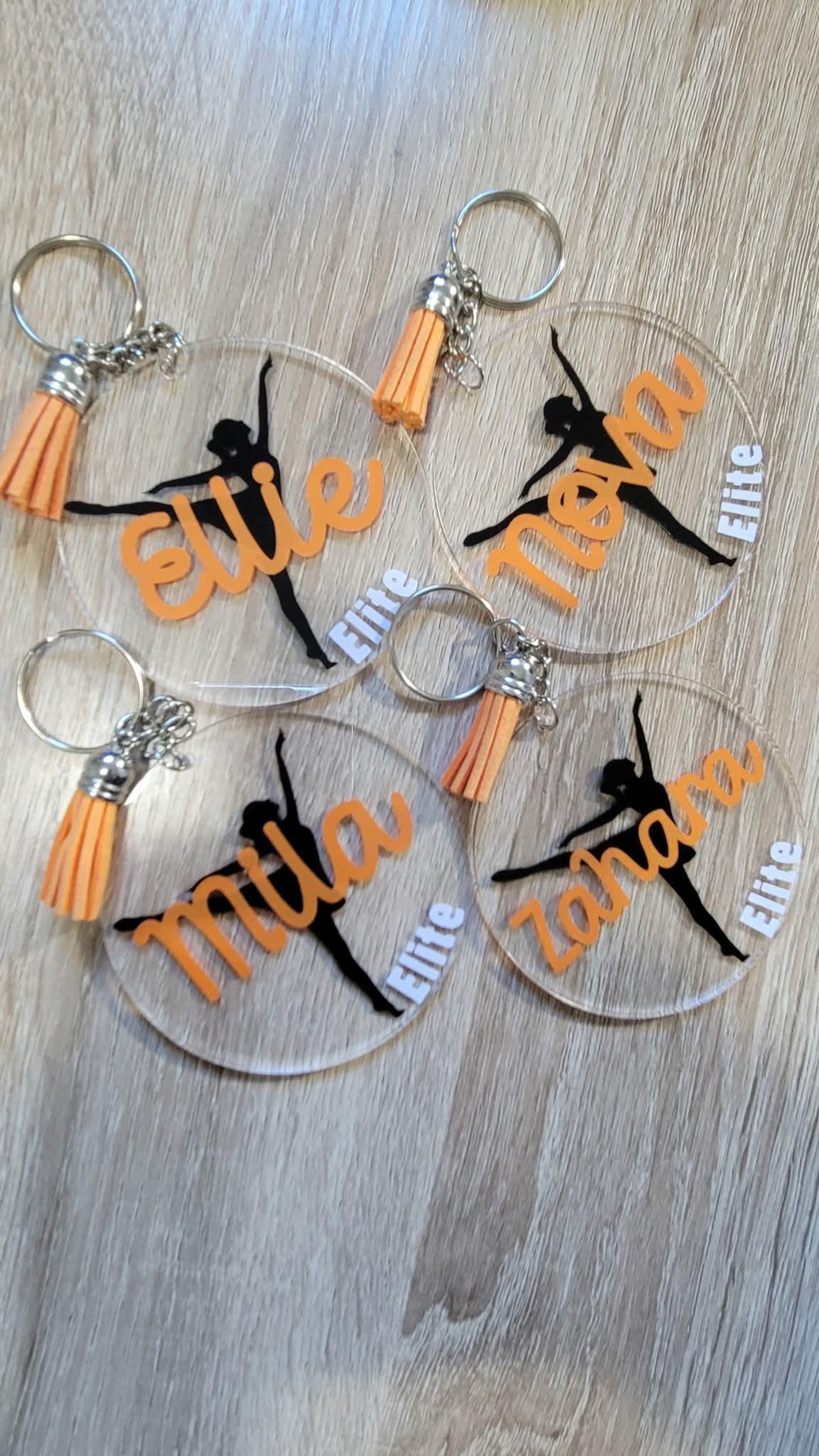 Personalized Dancer Keychains - Dance Team Gift - 1 Acrylic 3 Inch Ring ...