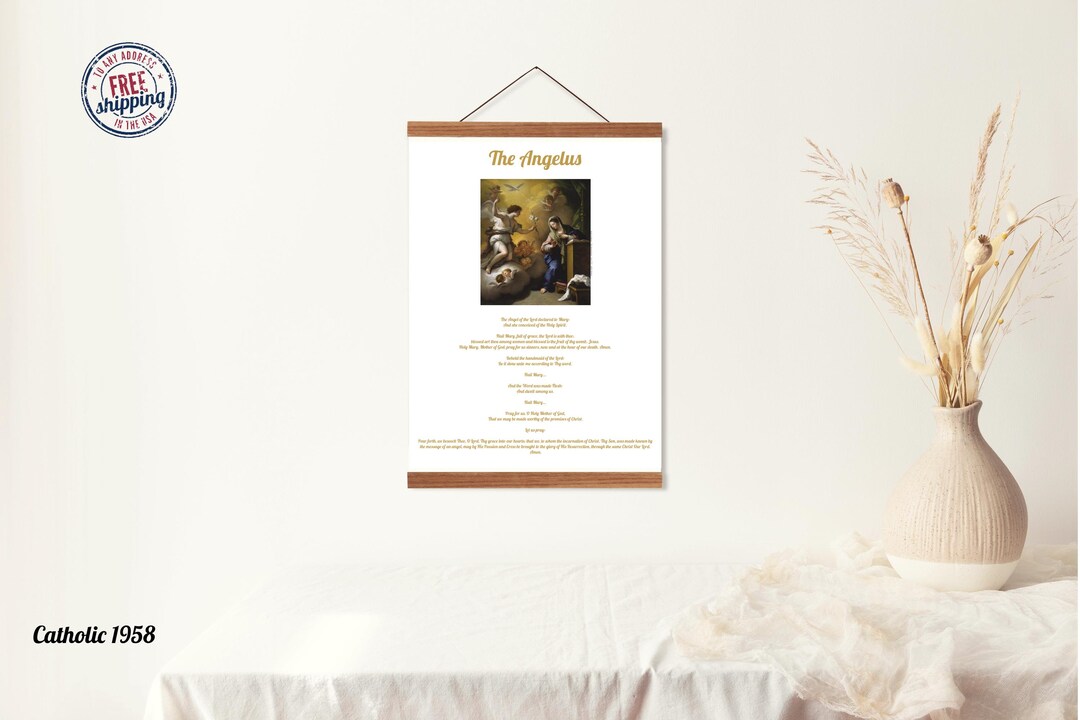 Angelus Print With Painting, Frame Included, US Shipping FREE, Wall ...