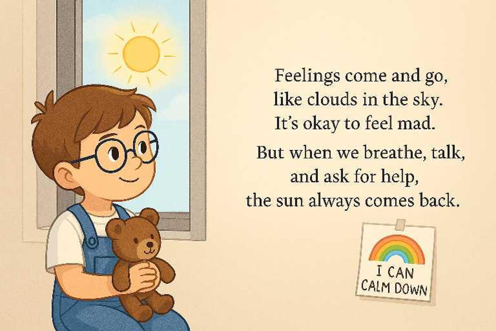 David Learns to Calm Down – Illustrated Emotional Story for Kids - Etsy