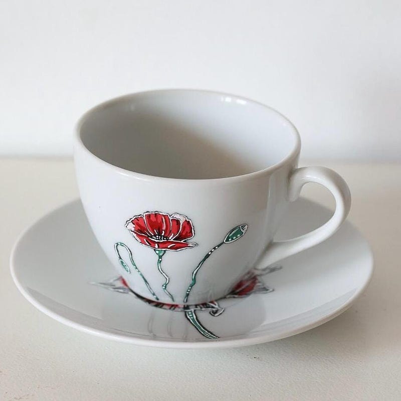 Hand Painted Cups - Etsy
