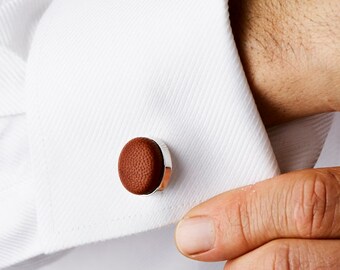 Leather Cufflinks - Etsy