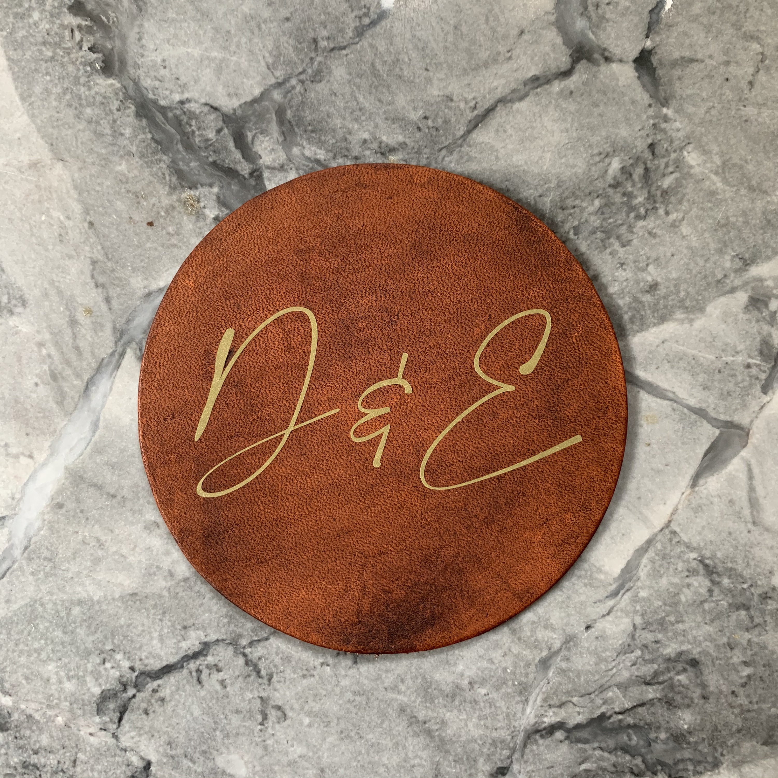 Couple Initials Leather Coaster Wedding Anniversary Gifts. - Etsy UK