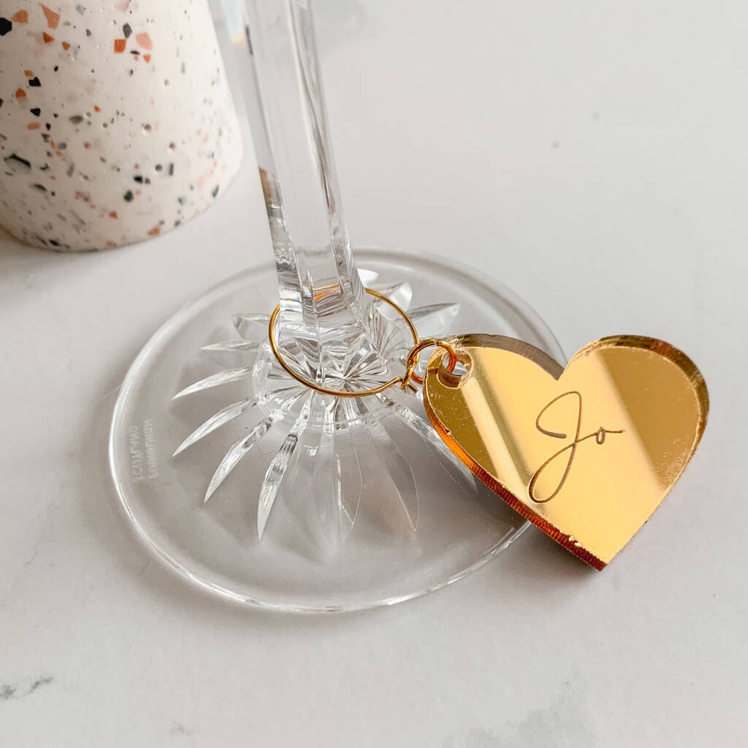 Mother's Day Glass Heart Charm, Valentines Gift Perfect for a Table ...