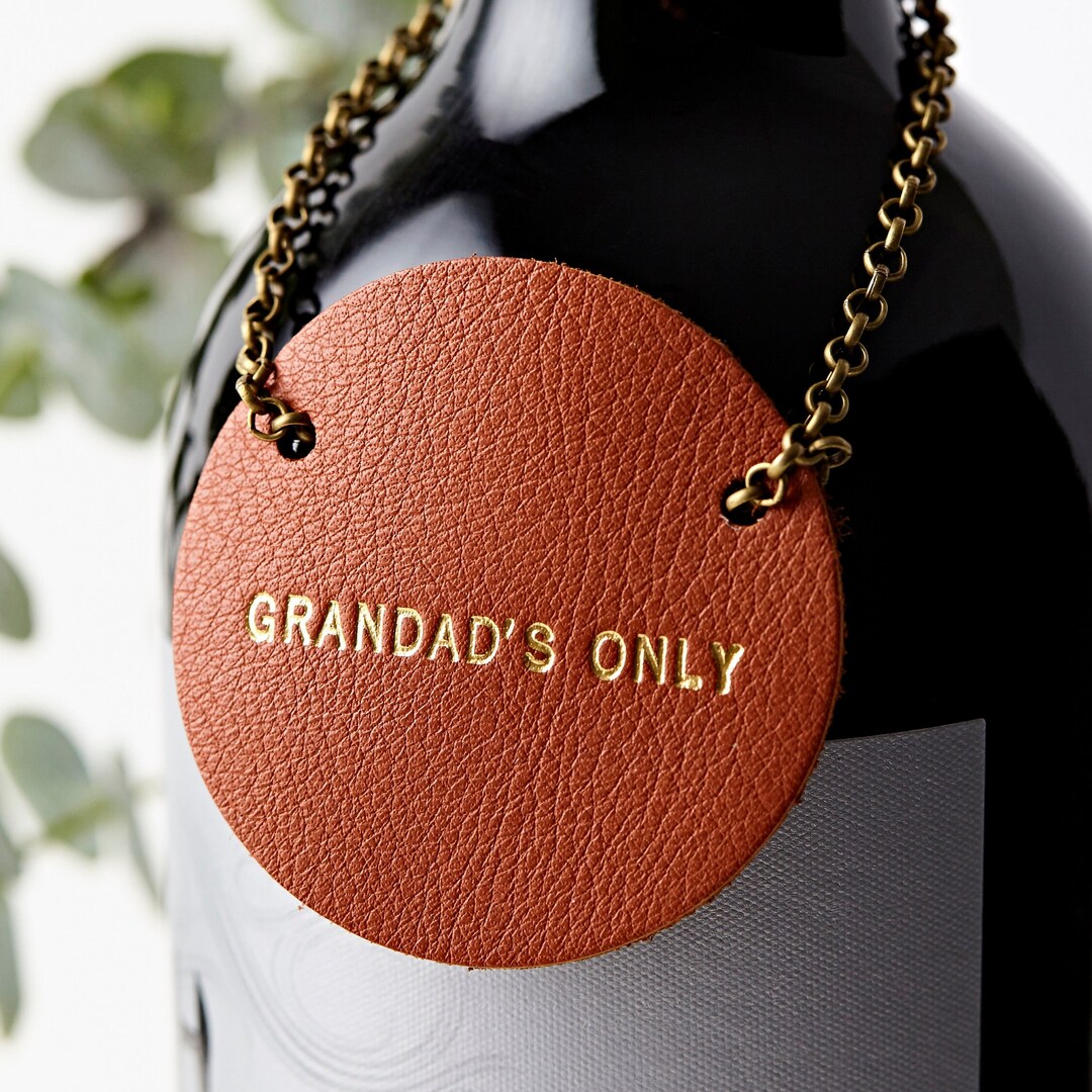Leather Bottle Tag Personalised Gifts for the Home Gifts for the Bar ...