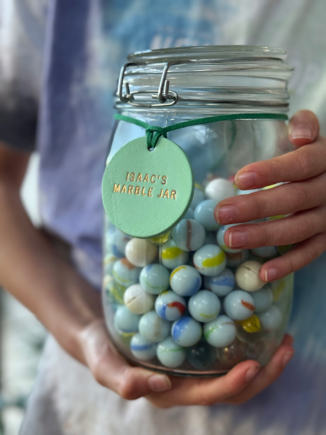 Personalised Leather Reward Jar Label for Kids, Children Treat Tin Tag ...