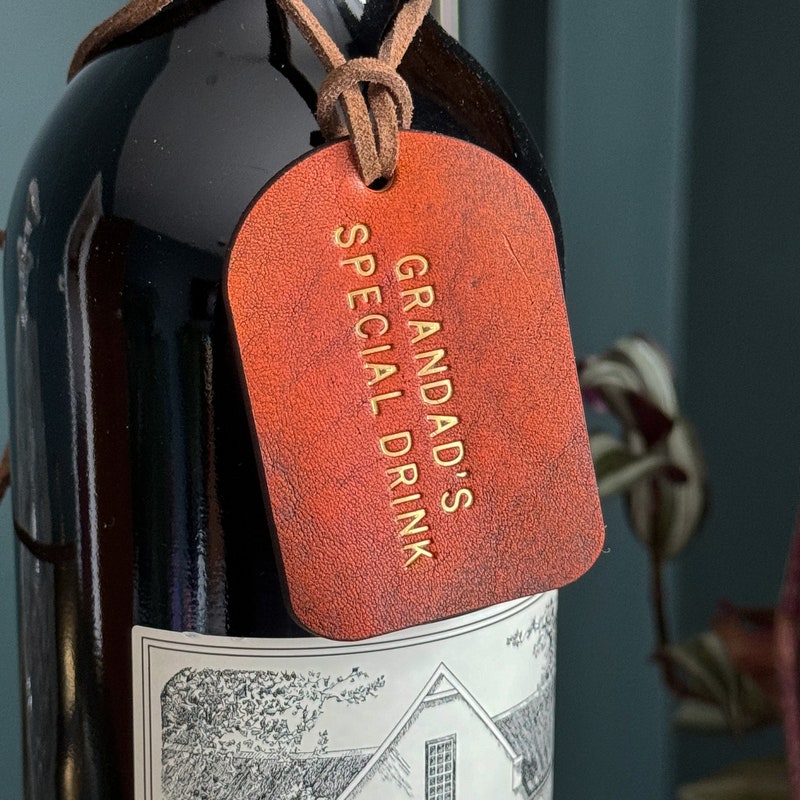 Leather Bottle Tag 3 - Etsy