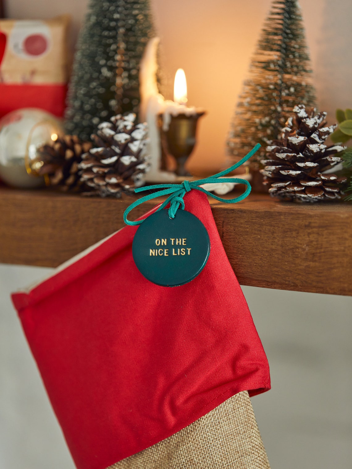 Nice List Leather Star Label for Stocking or Christmas Eve Basket. - Etsy