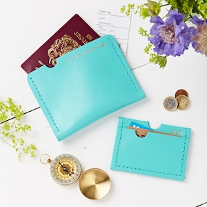 Passport Case - Handmade Leather Personalised Holder - Gift for ...