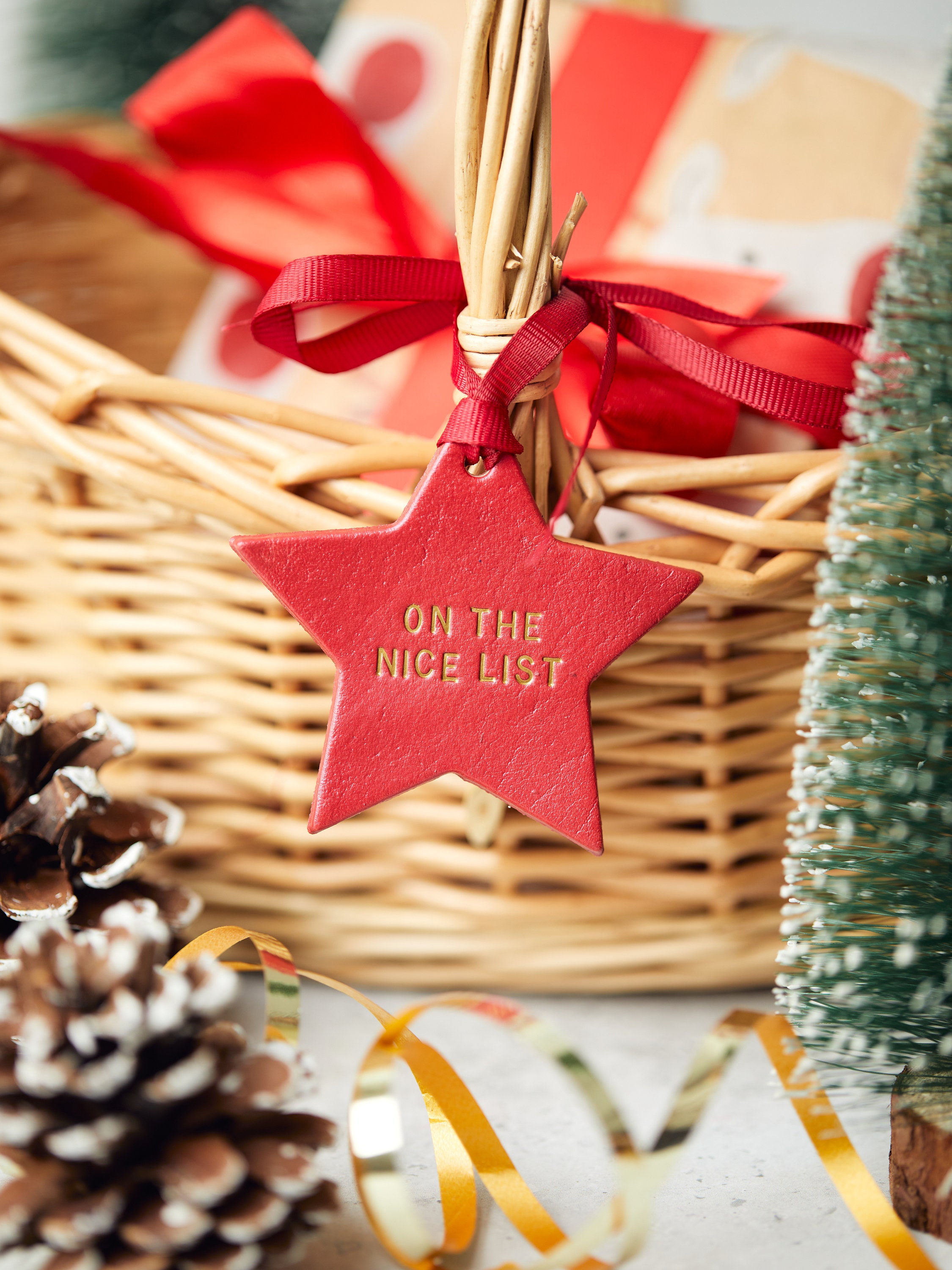 Nice List Leather Star Label for Stocking or Christmas Eve Basket. - Etsy