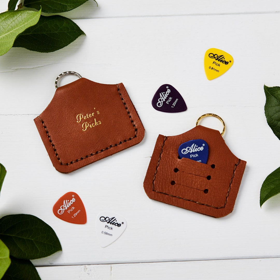 Tan Plectrum Holder Keyring Personalized Gift Gifts for Musicians ...