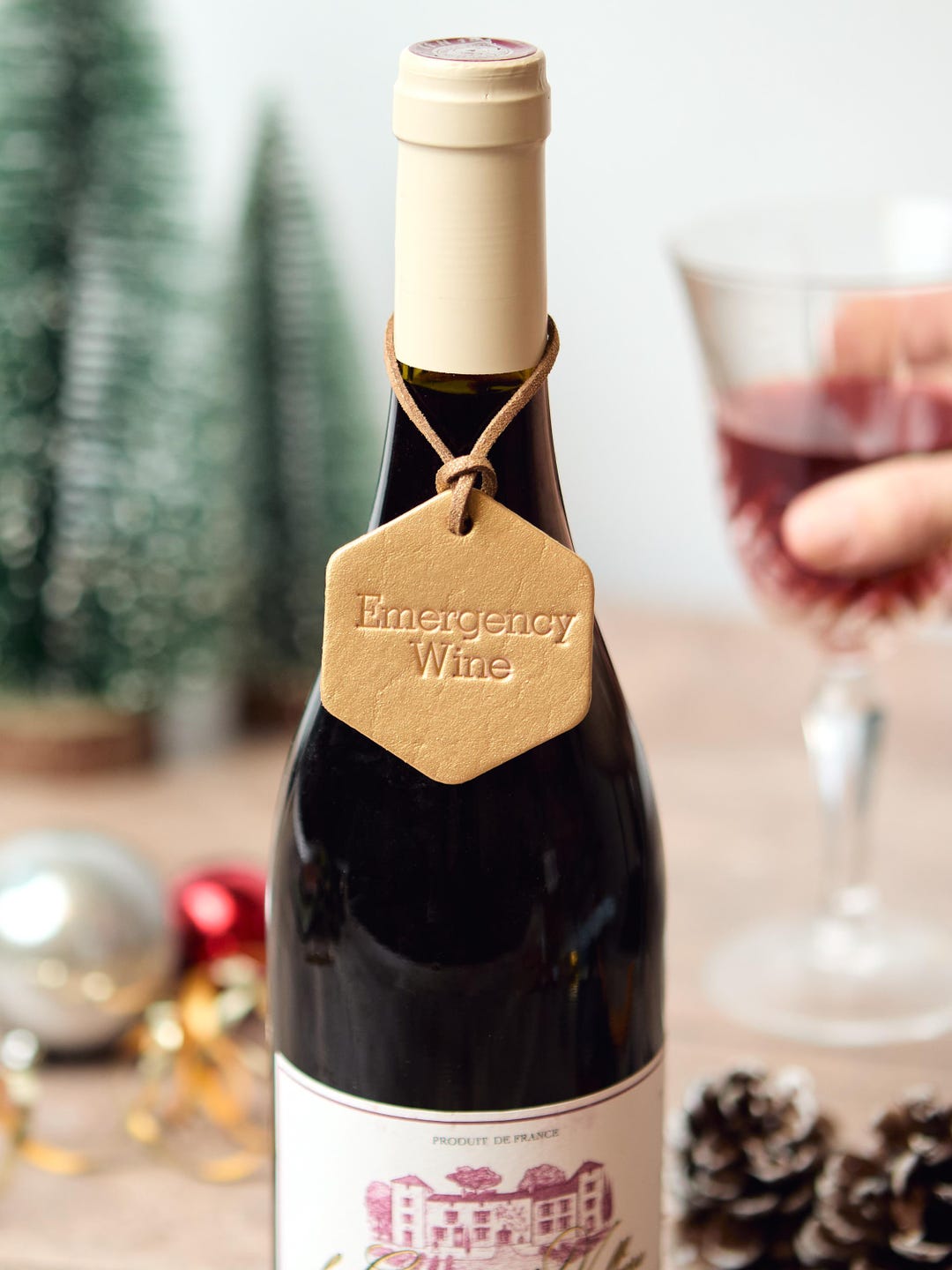 Hexagon Emergency Wine Tag Label, Perfect Gift for Christmas - Etsy