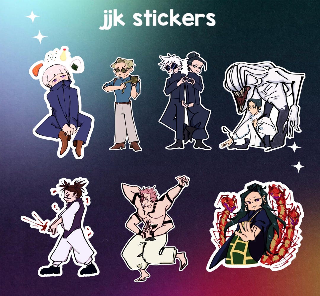 Jjk Matte Vinyl Stickers - Etsy