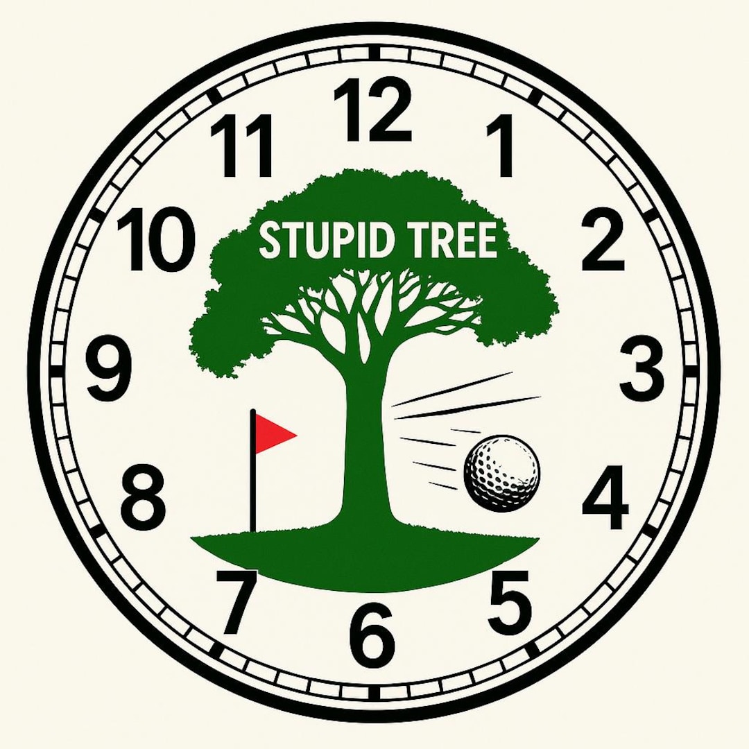Funny Golf Clock – "stupid Tree" Design – Father's Day Gift for Golfers ...