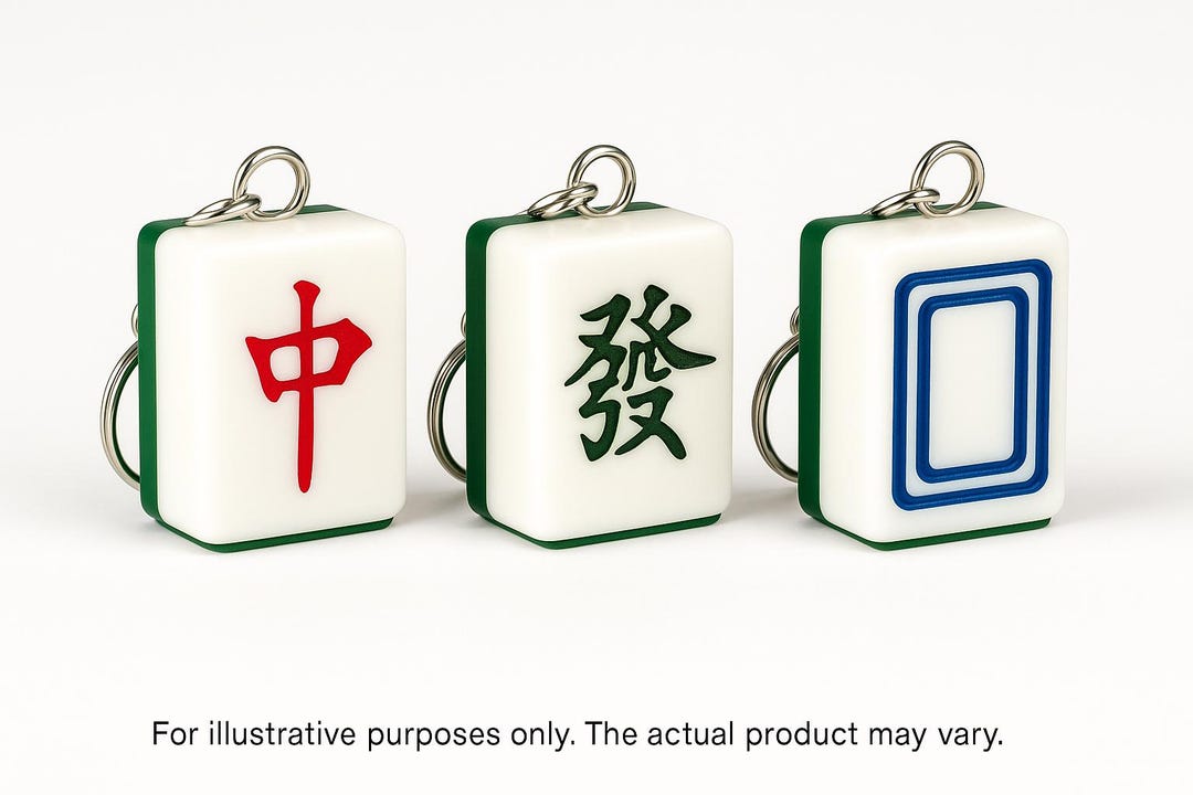 Mahjong Keychain – 中發白 Set | 3D Printed Gifts | Gift for Mahjong Lovers ...