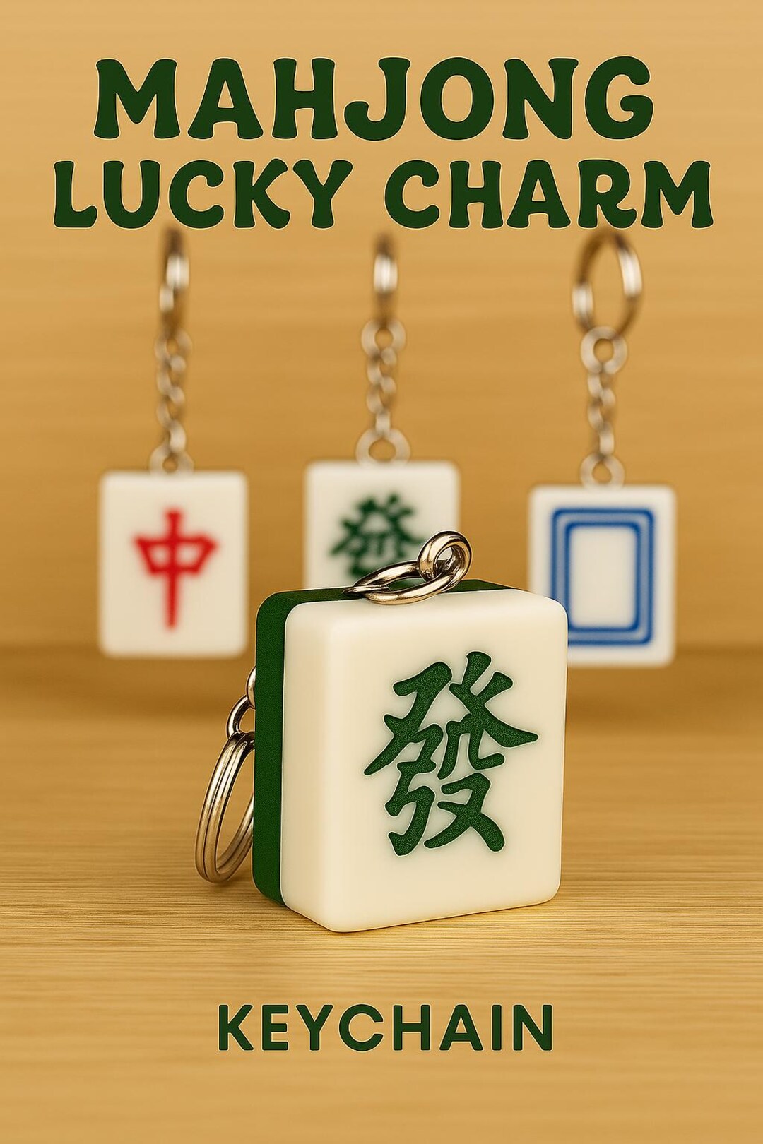 Mahjong Keychain – 中發白 Set | 3D Printed Gifts | Gift for Mahjong Lovers ...
