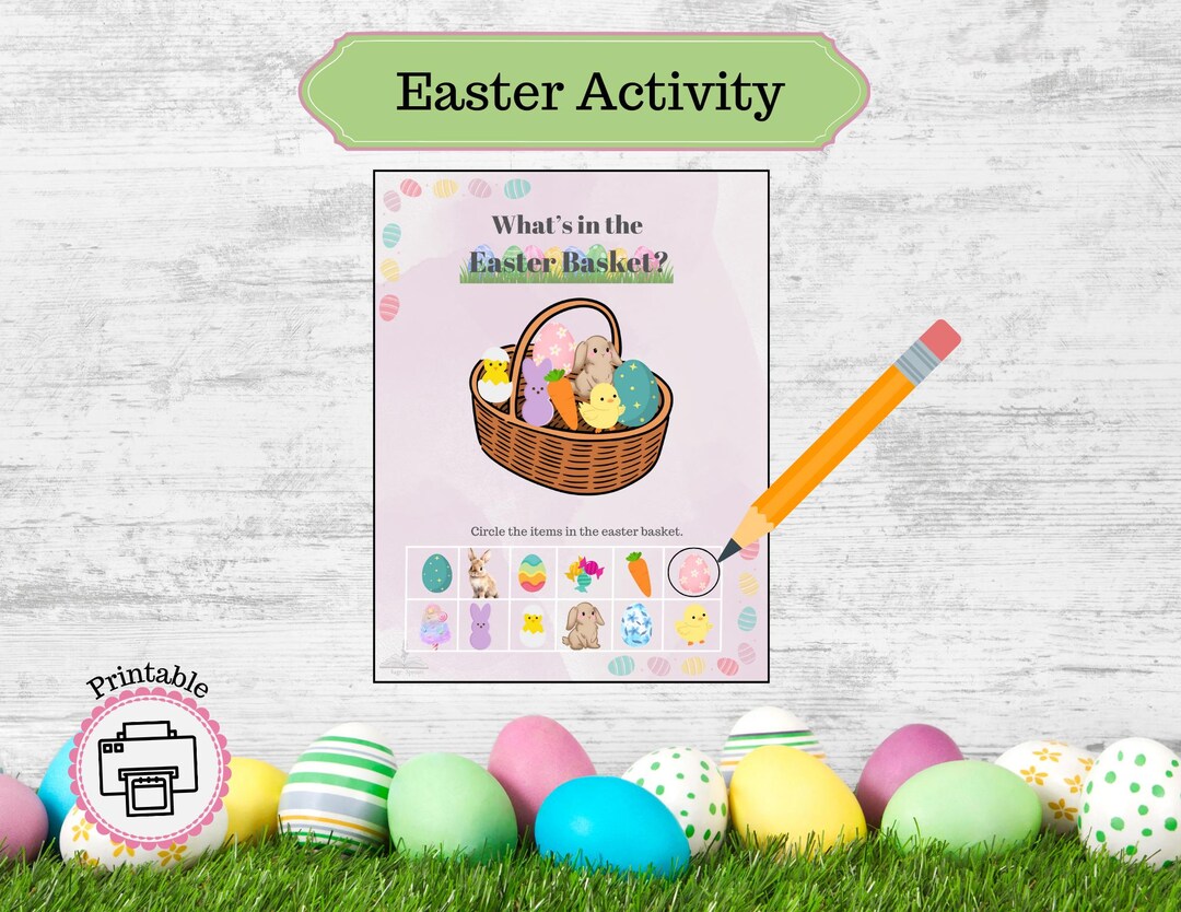 What is in the Easter Basket Worksheet Activity - Etsy Australia