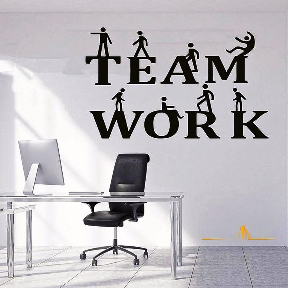 3D Team Work Creative Office Decor – Unique Wall Decoration for Modern ...