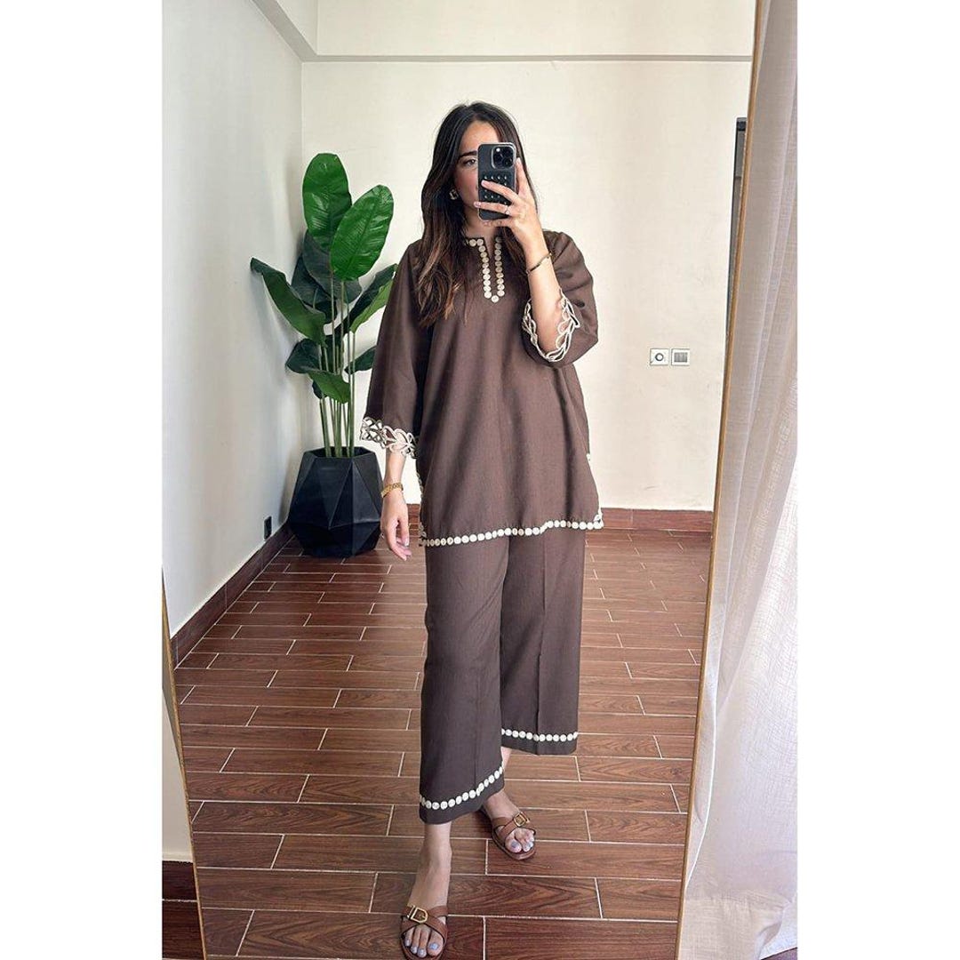 Embroidered 2piece Co-ord Set - Pakistani Suit - Ethnic Wear - - Etsy