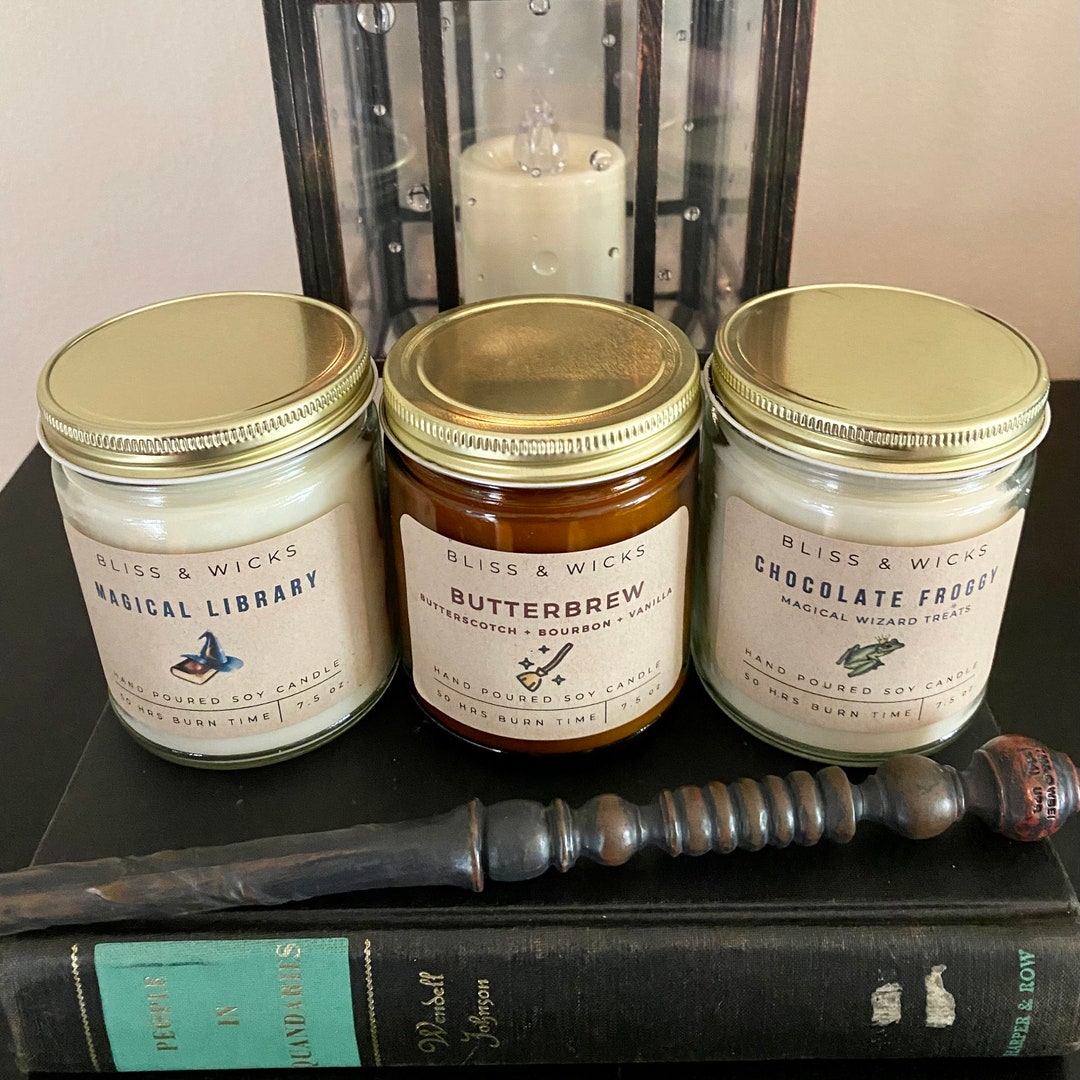 Wizard Candle Set Butterbrew Candle Library Candle Chocolate Candle ...