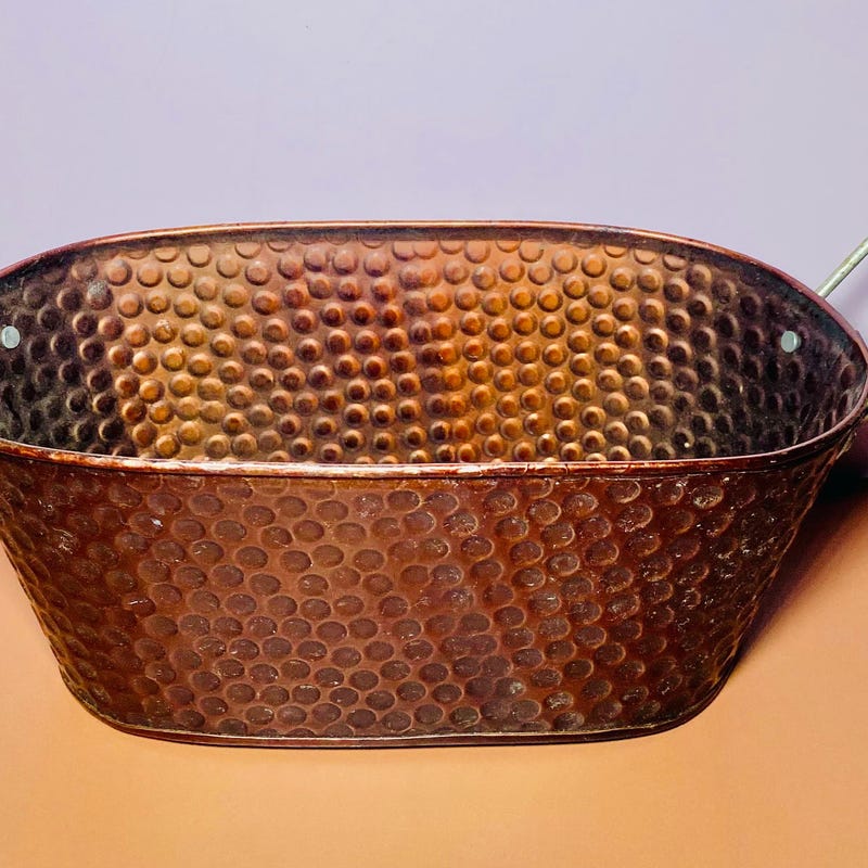 Vintage Oblong Copper Pot - Etsy