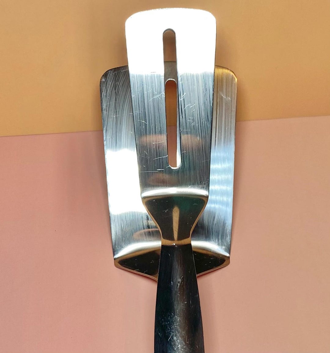 Vintage All-in-one Stainless Steel Offset Spatula Tongs - Etsy