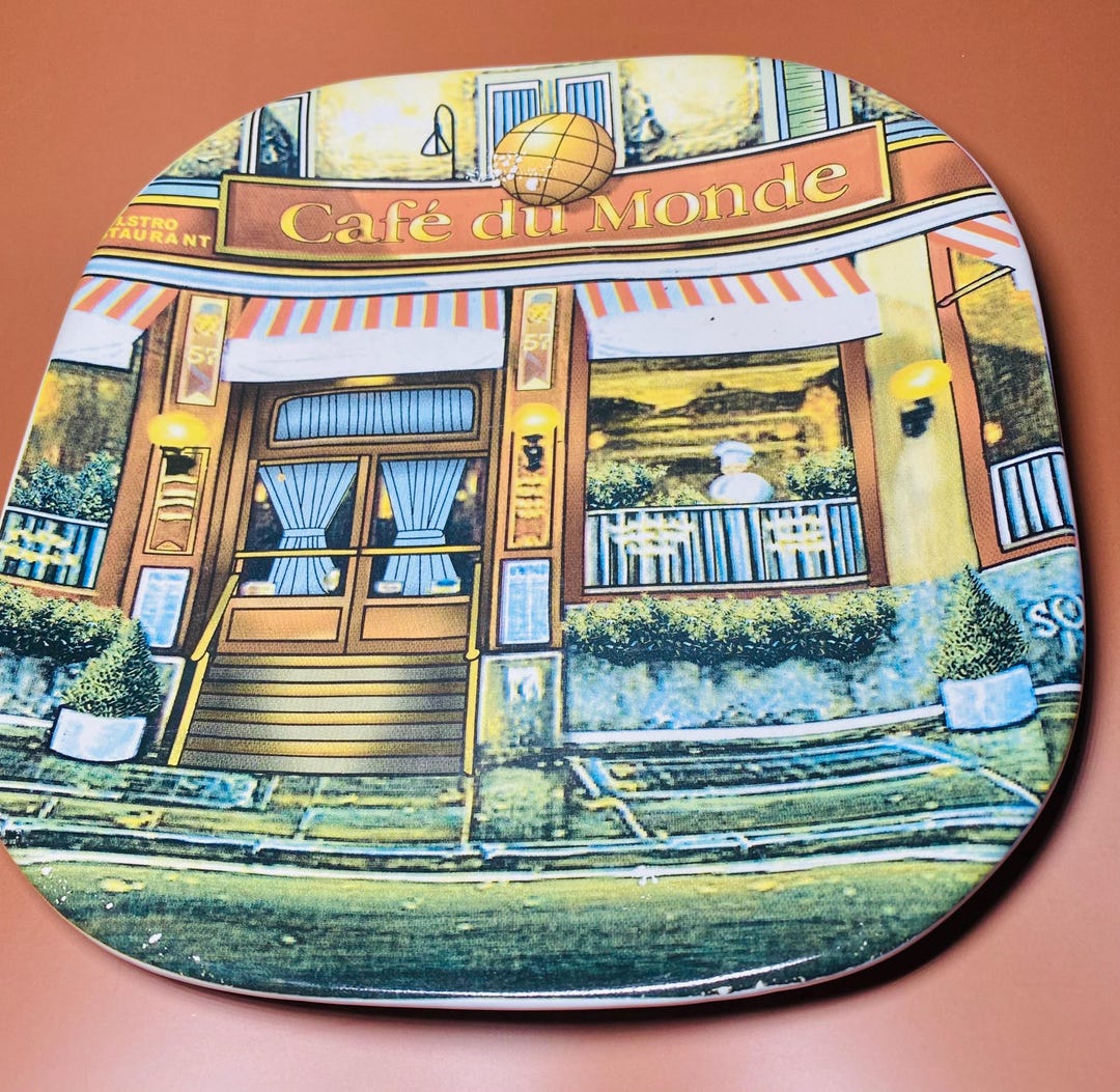 Vintage Cafe Du Monde Square Plate Made in China - Etsy
