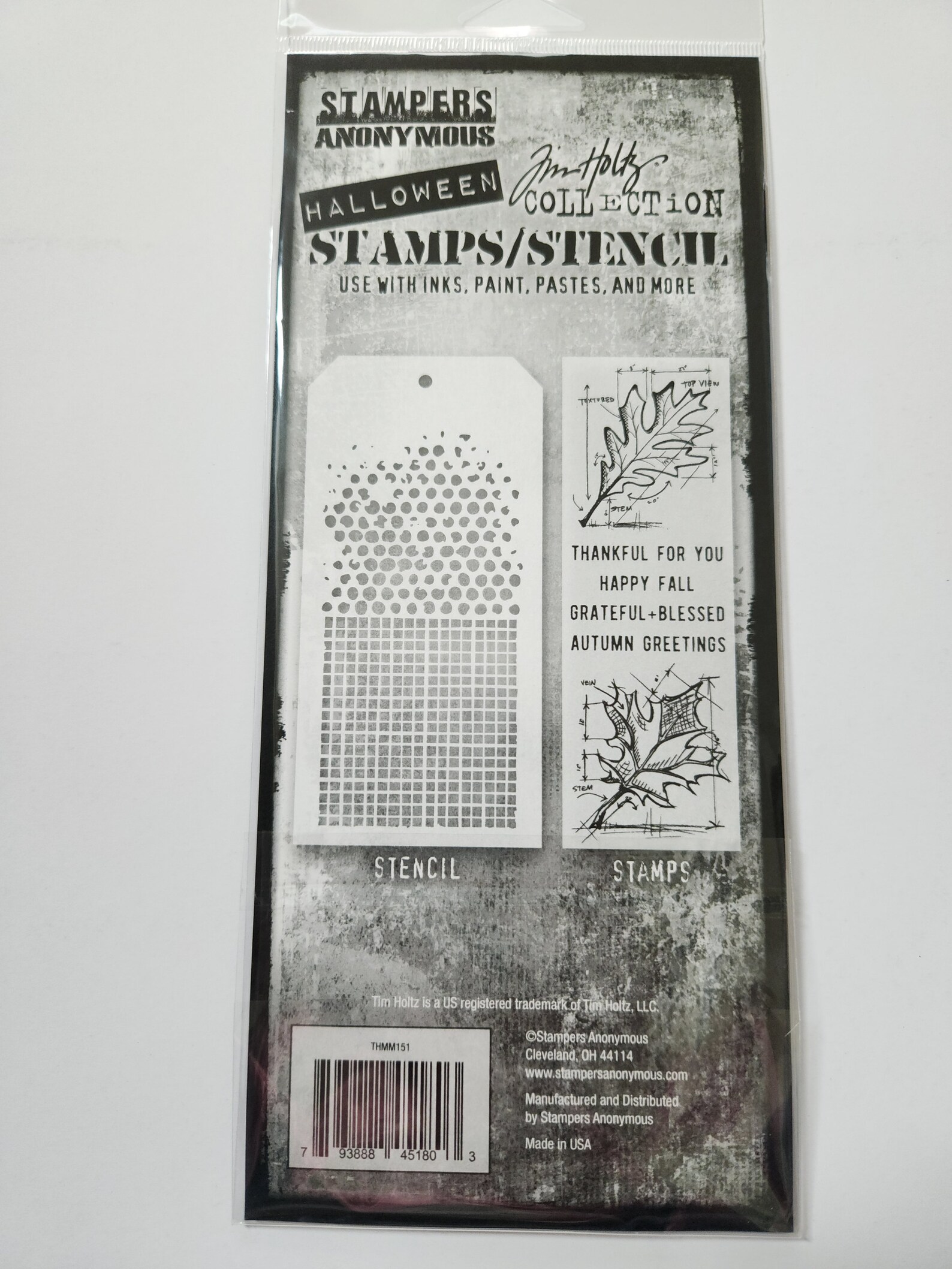 Tim Holtz Halloween Stamps and Stencils Fall Leaves - Etsy