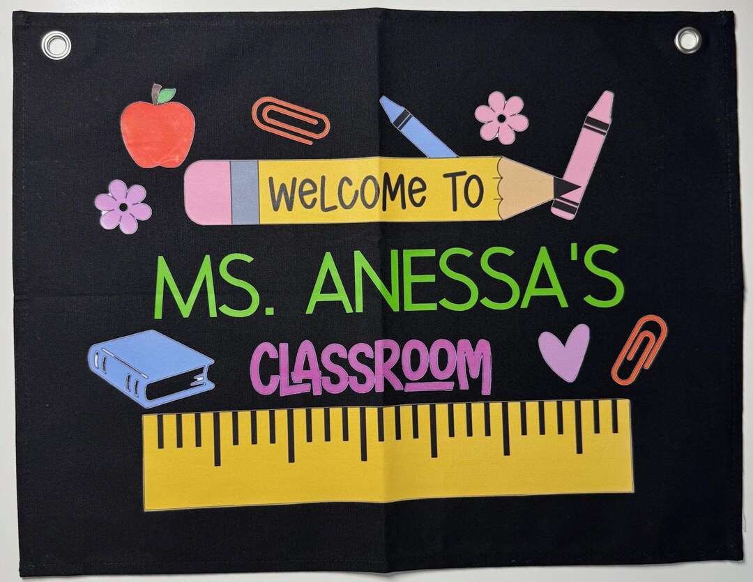 Personalized Teacher Classroom Banner, Teacher Gift, Back to School ...